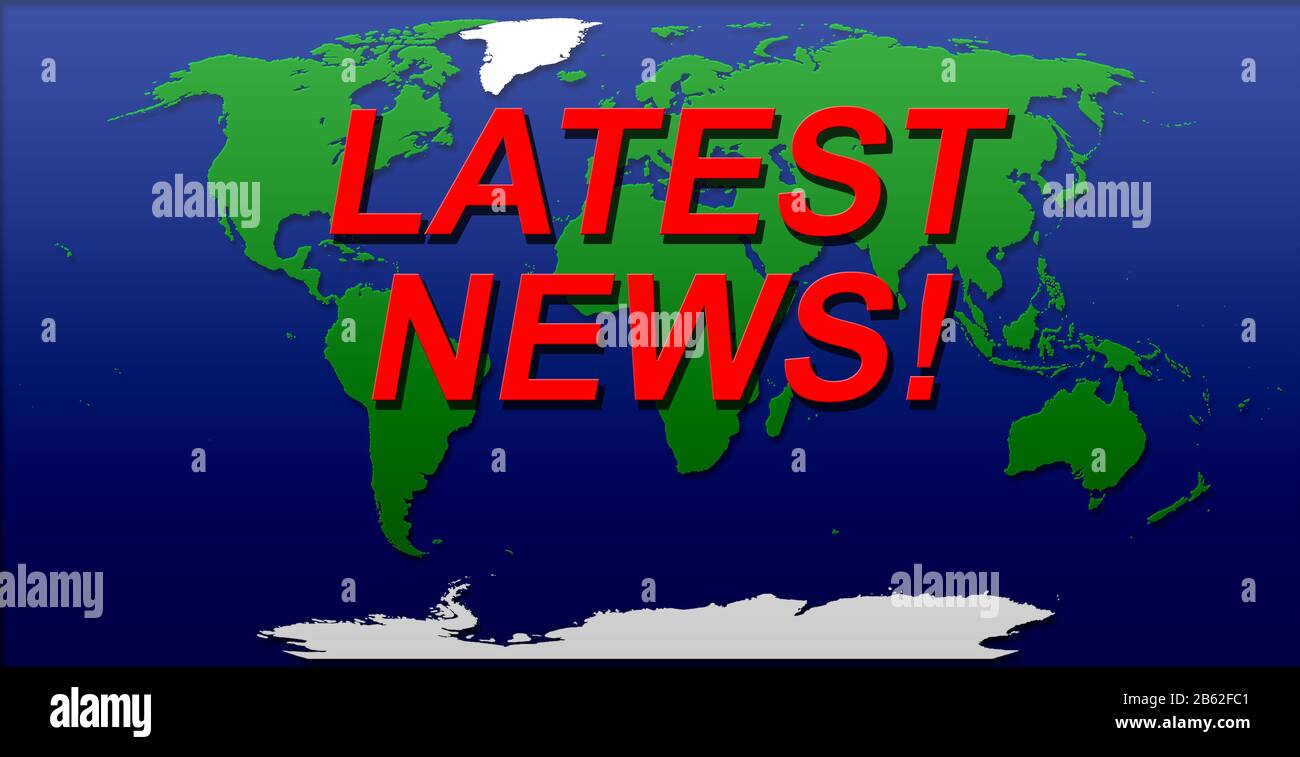 latest news World Map Illustration green blue white color cut out ...