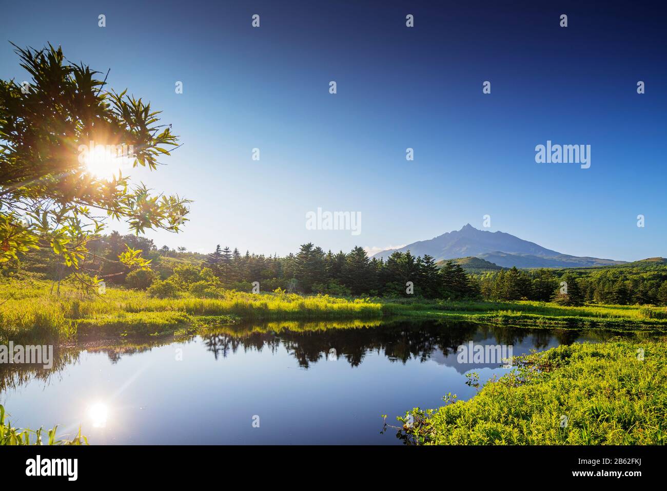Japan, Hokkaido, Rishiri Island, Rishiri san mountain Stock Photo - Alamy