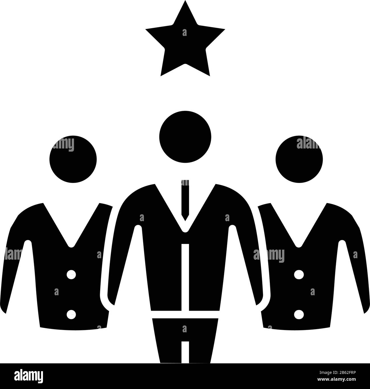 Team leader black icon, concept illustration, vector flat symbol, glyph sign Stock Vector Image ...