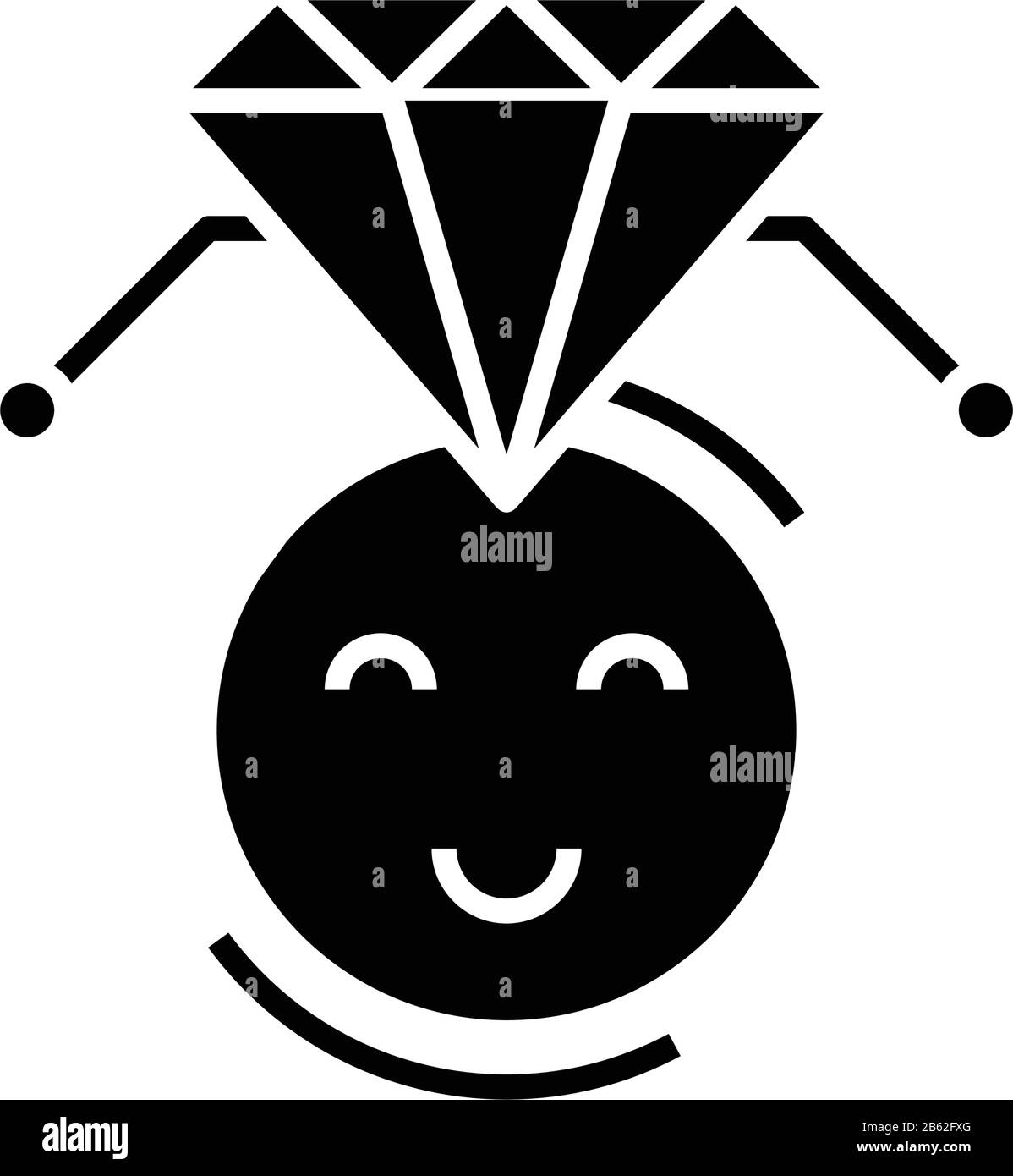 Valuable ideas black icon, concept illustration, vector flat symbol ...