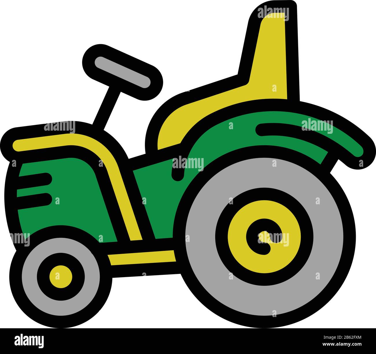 Tractor icon. Outline tractor vector icon for web design isolated on ...