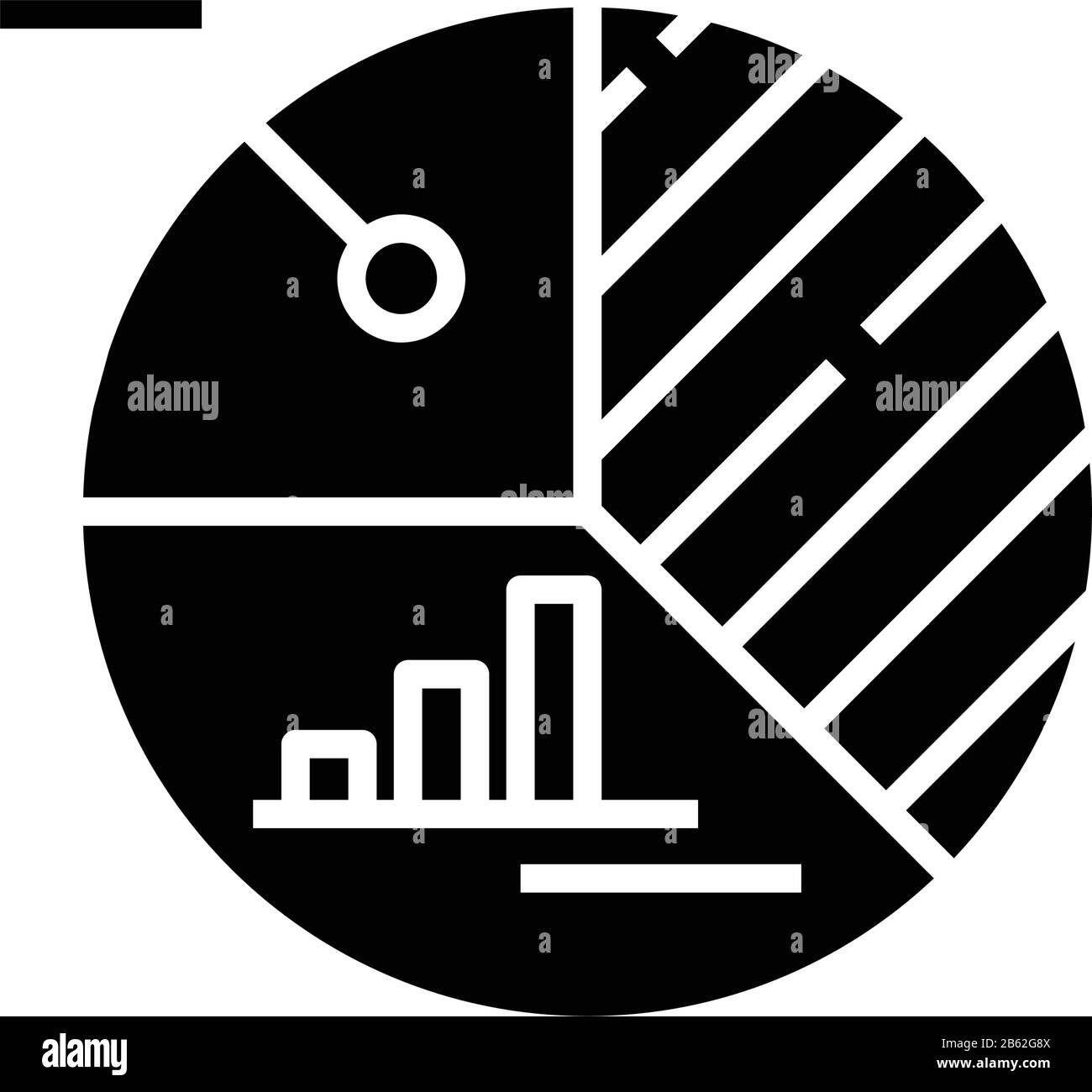 Work division black icon, concept illustration, vector flat symbol ...