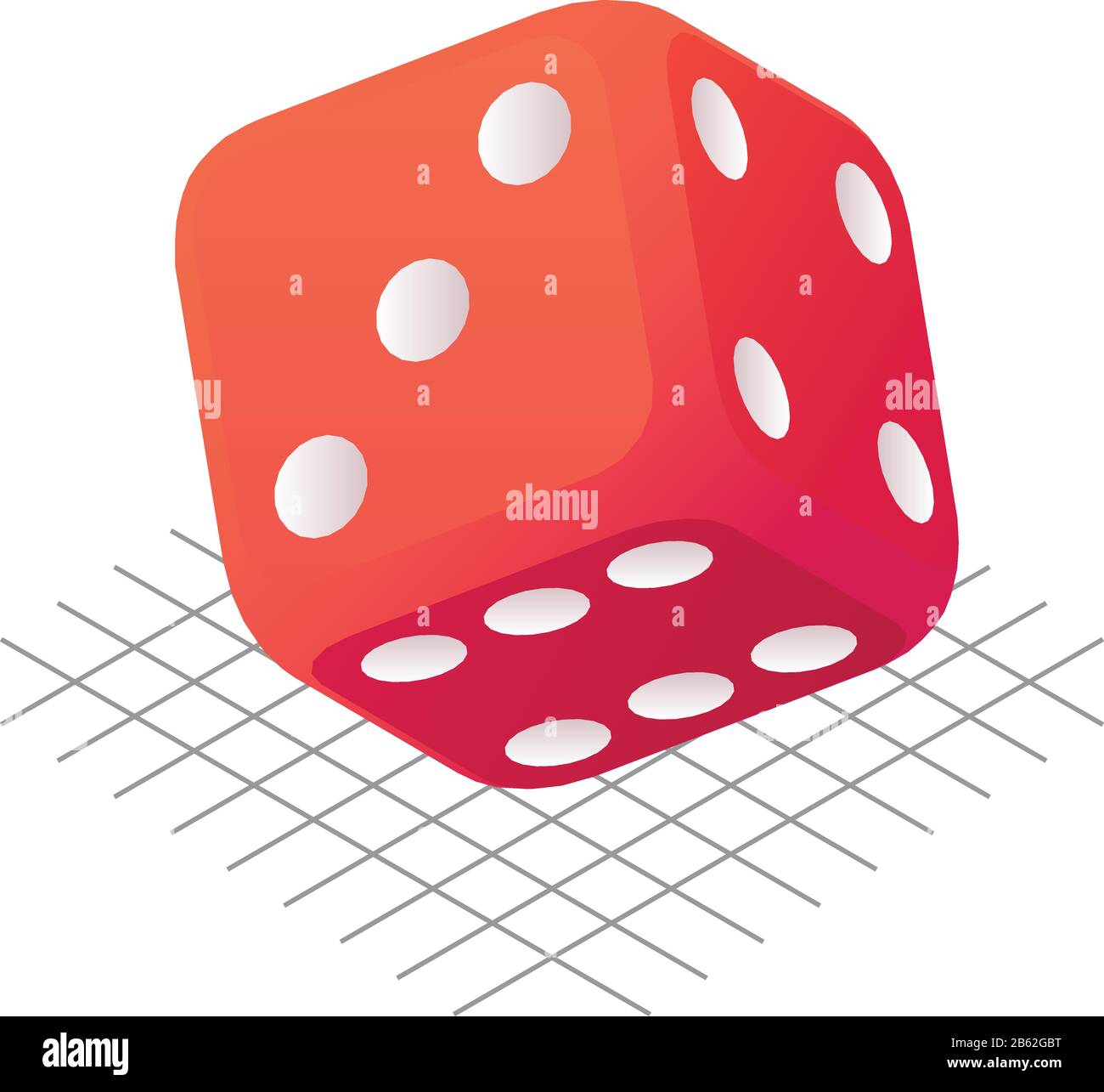 Roll dice icon. Isometric of roll dice vector icon for web design ...