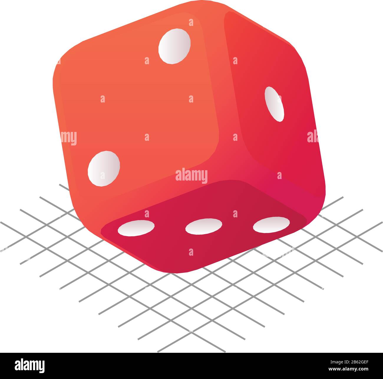 Dice luck icon. Isometric of dice luck vector icon for web design ...