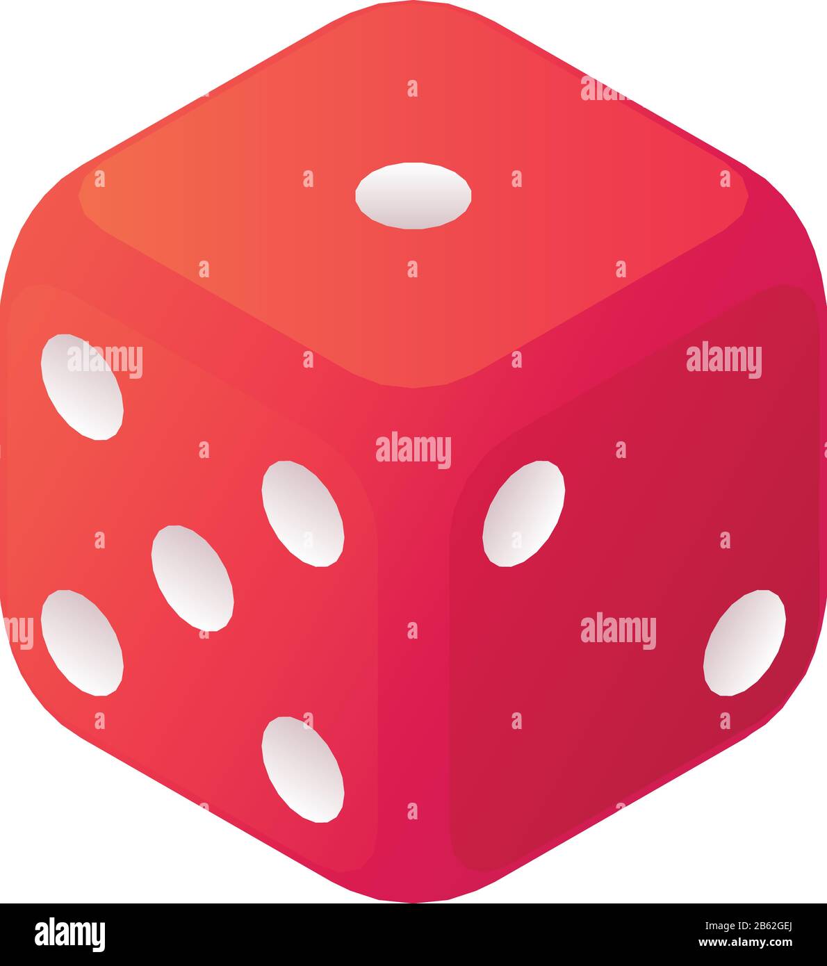 Dice chance icon. Isometric of dice chance vector icon for web design ...