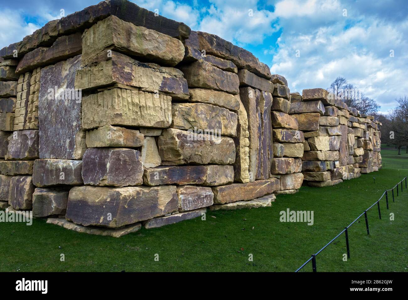 Wall Dale Cubed, 2018. A sculpture by Sean Scully, Yorkshire Sculpture ...