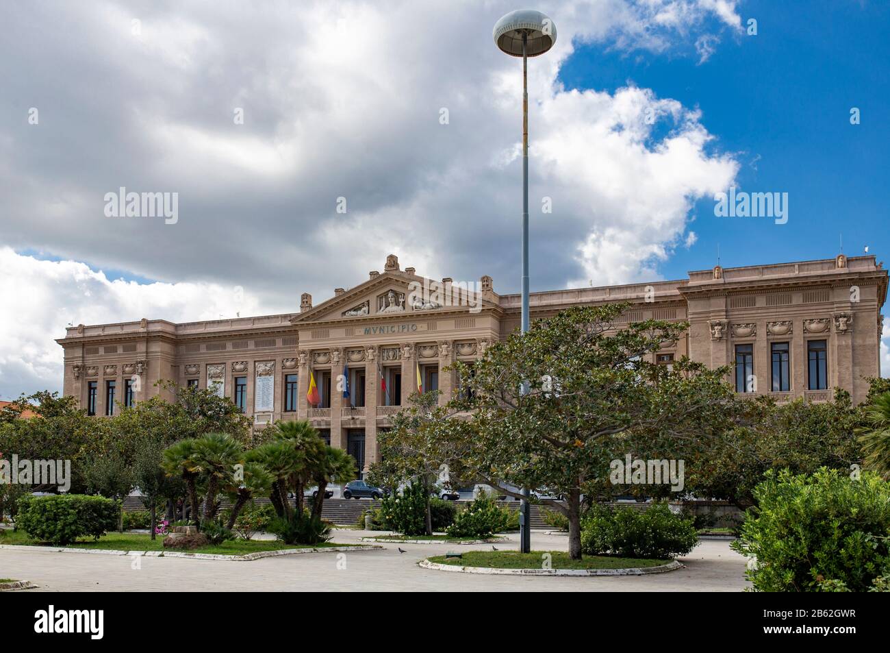 Messina, Sicily / Italy - landmarks of the city, town hall Stock Photo ...