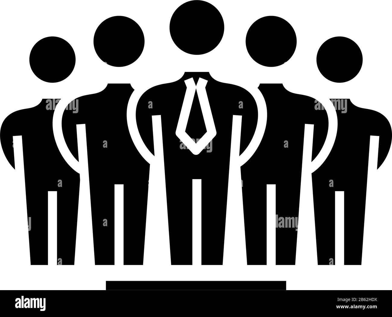 Team workers black icon, concept illustration, vector flat symbol ...