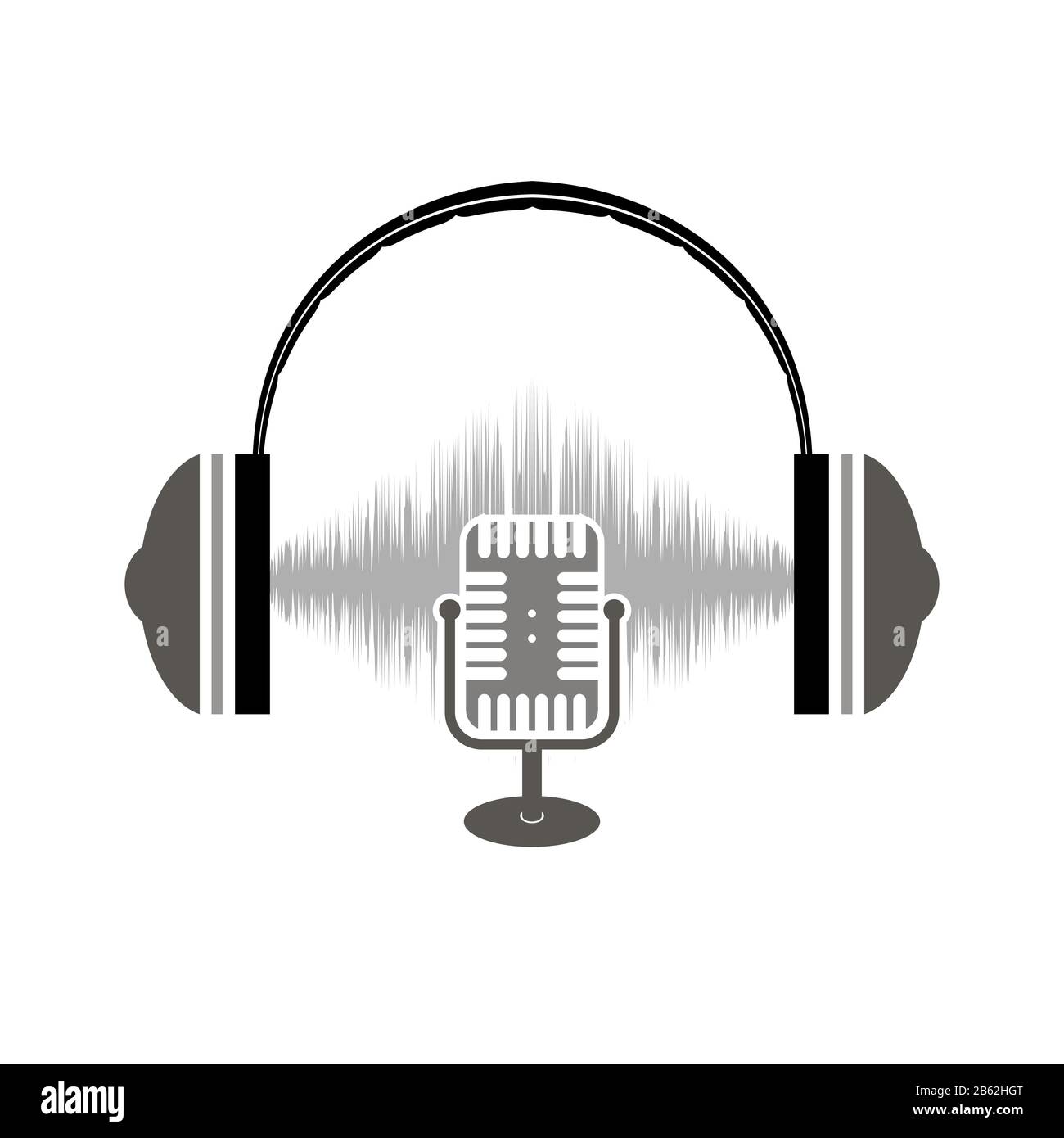 Retro Microphone Icon Isolated on White Background Stock Vector Image ...