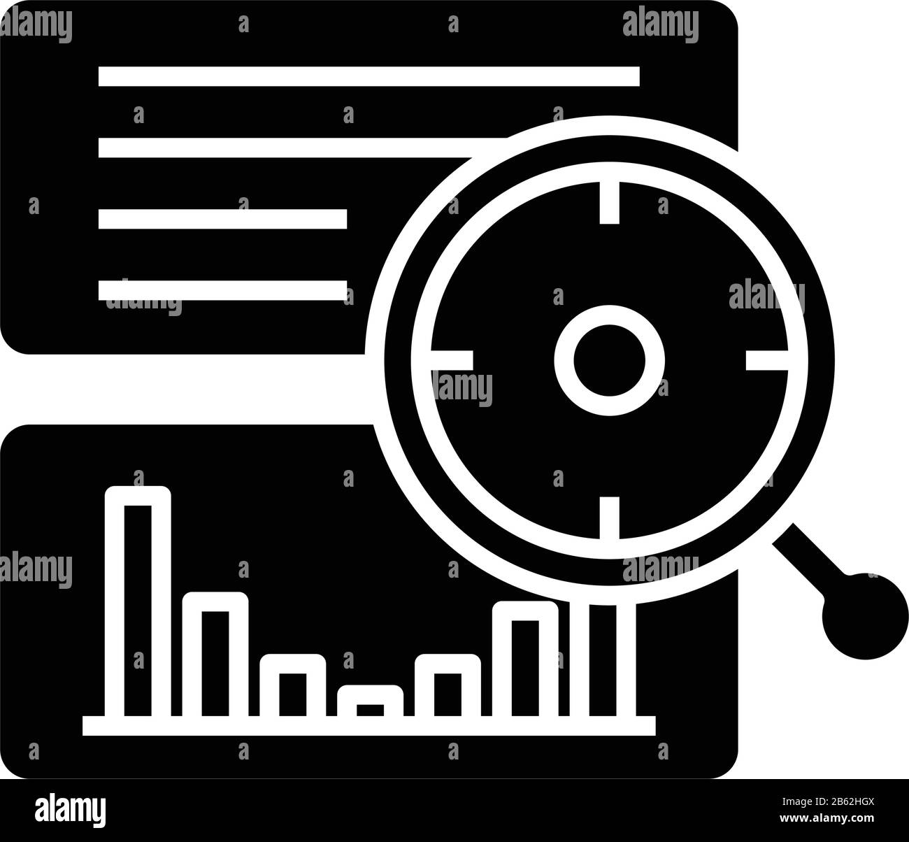 Valuable data black icon, concept illustration, vector flat symbol ...