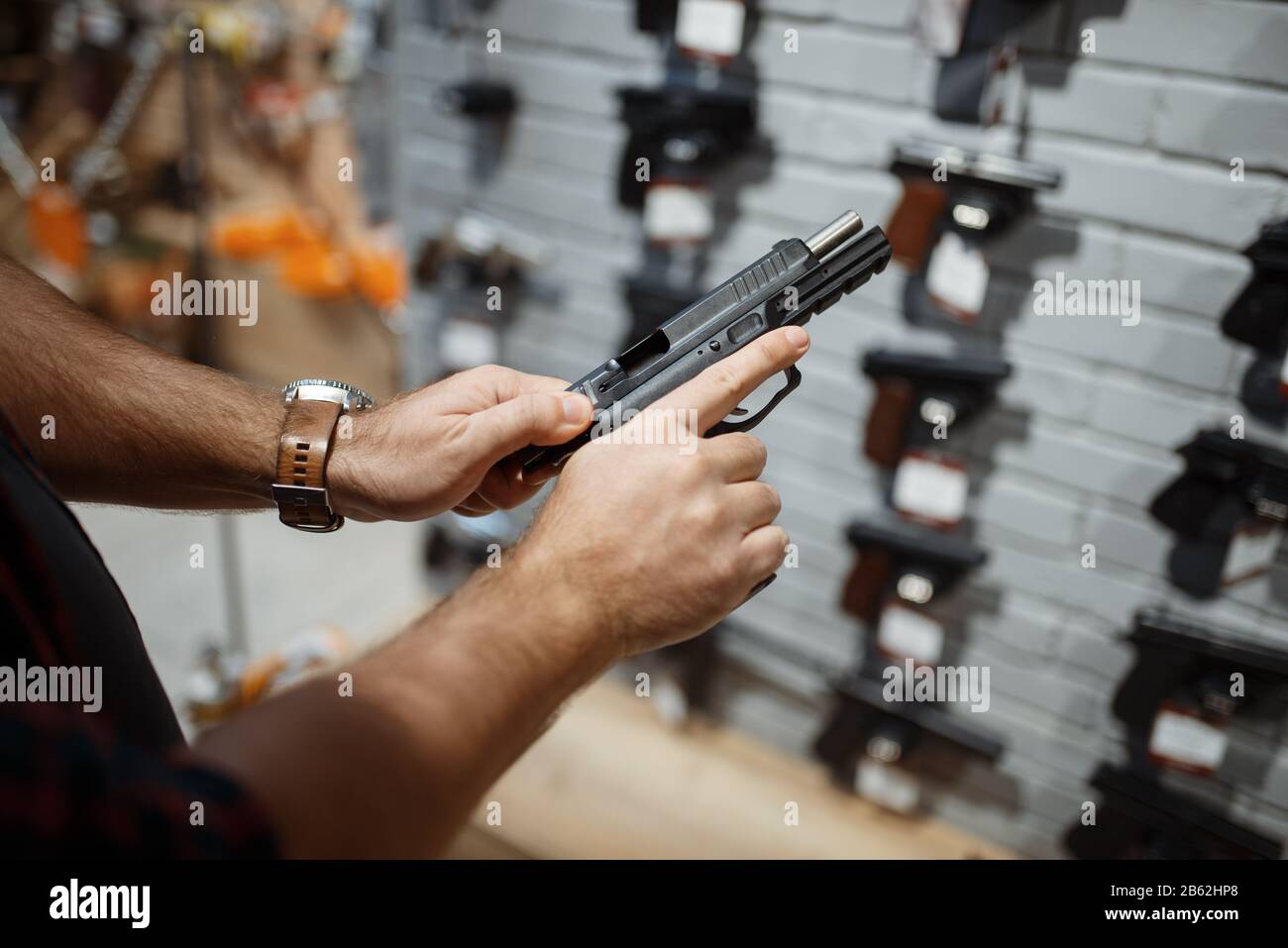 Choosing weapon hi-res stock photography and images - Alamy