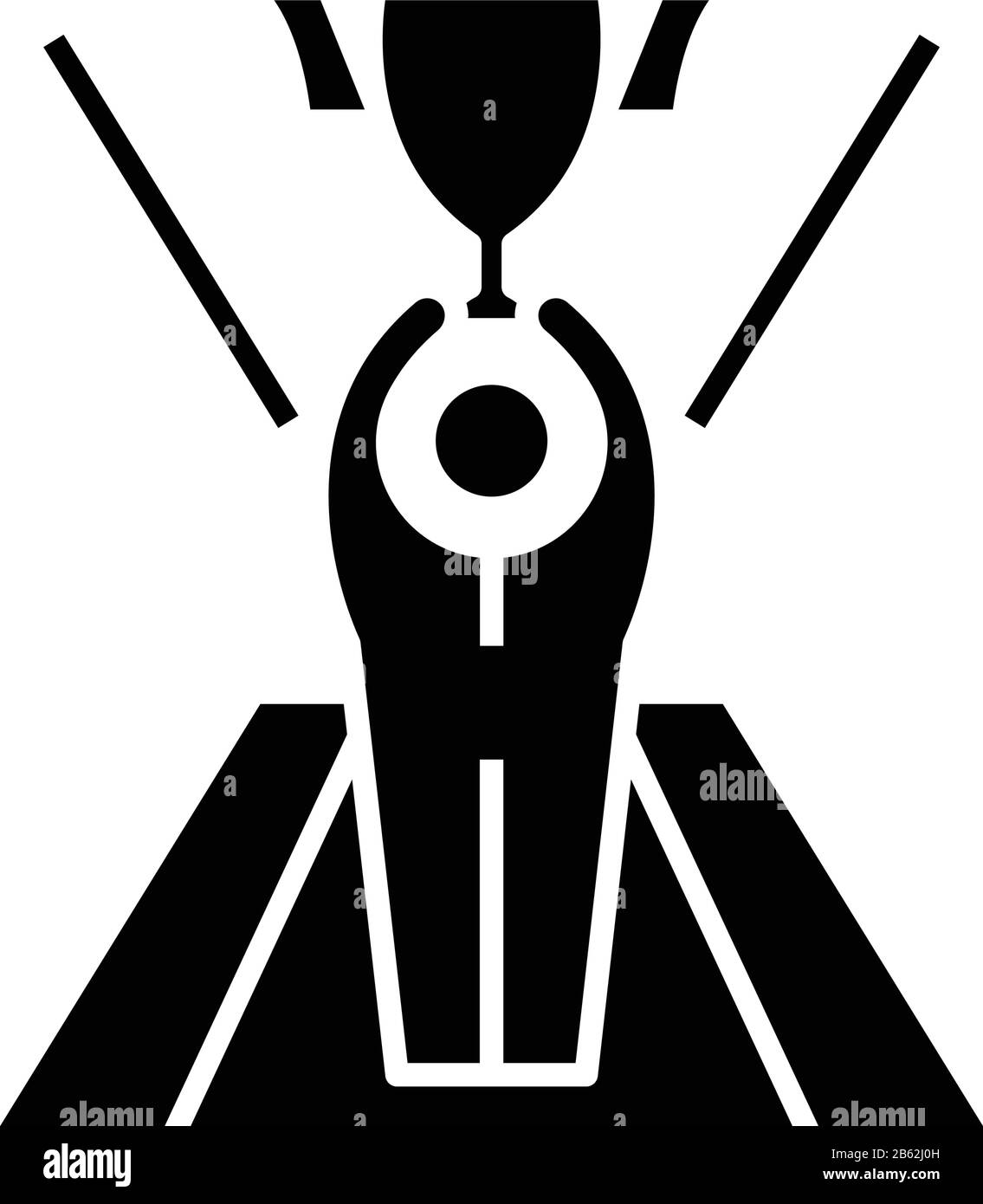 Working man line icon, concept sign, outline vector illustration ...