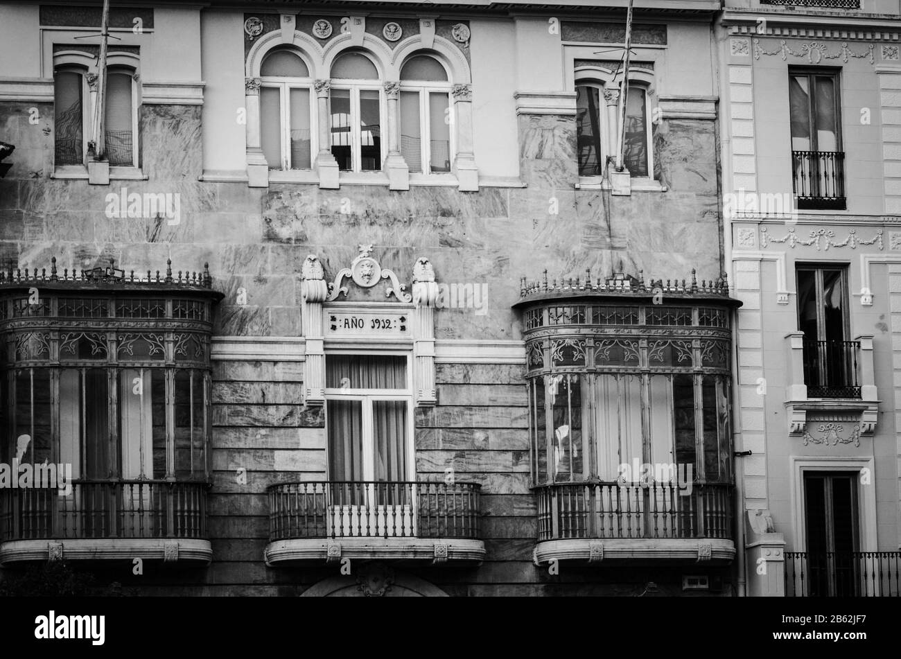 close up view of the historical streets of the spanish cities ...