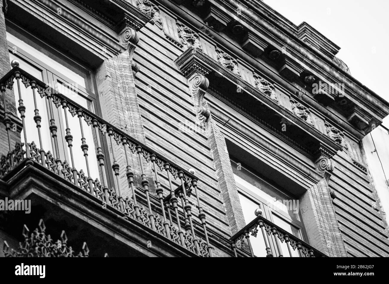 close up view of the historical streets of the spanish cities ...