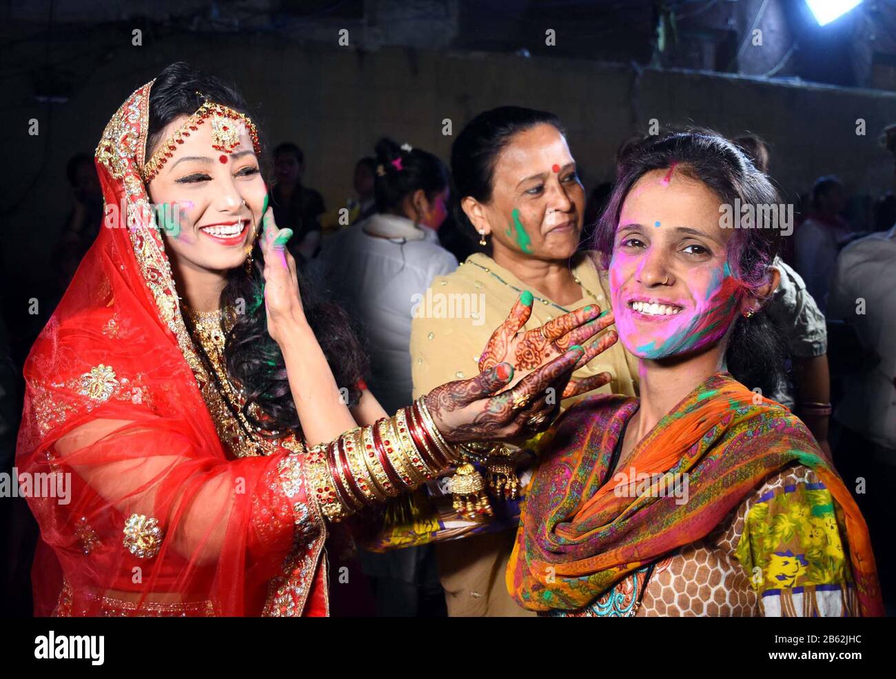 People from Hindu Community are celebrating their festival Holi to ...