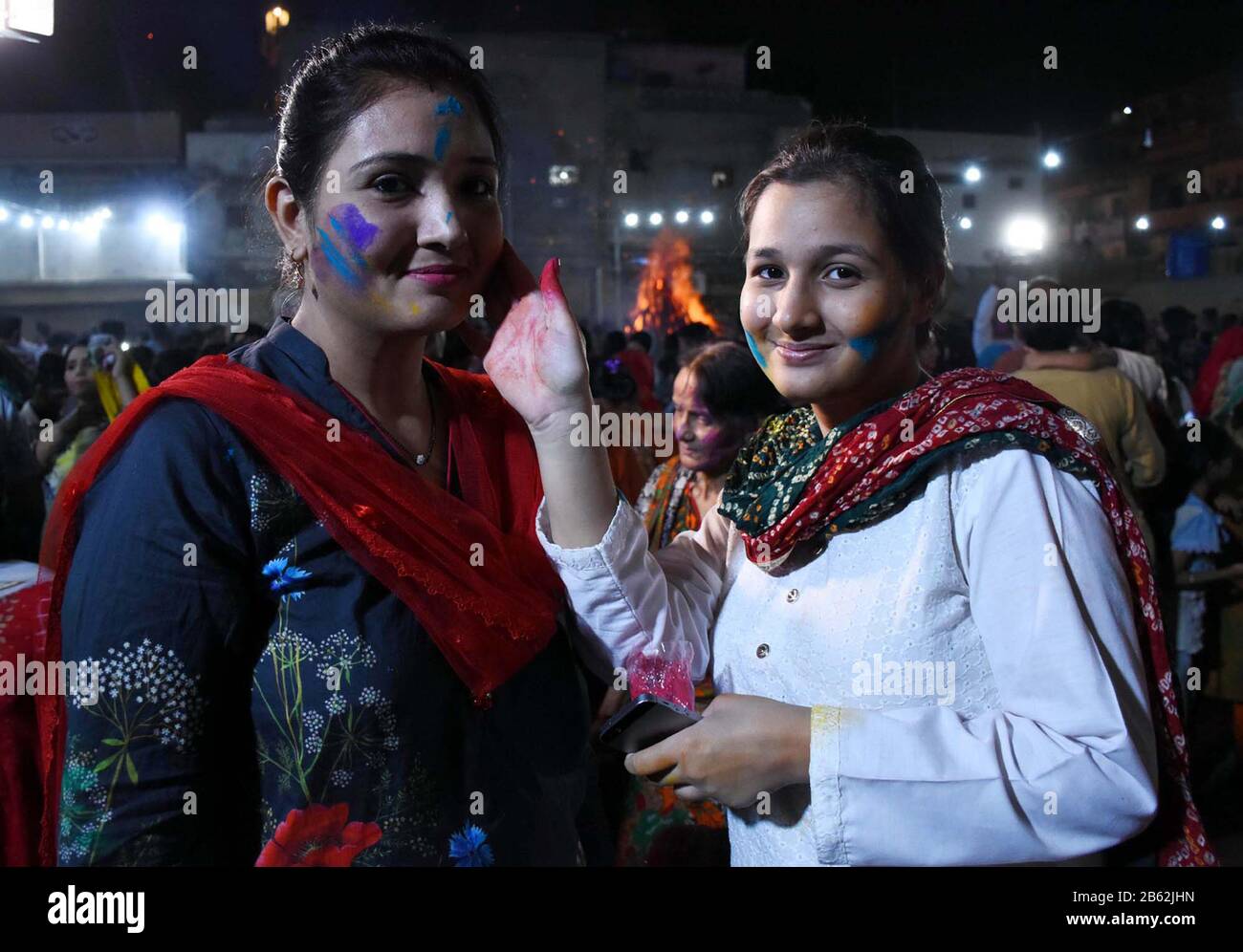 People from Hindu Community are celebrating their festival Holi to ...