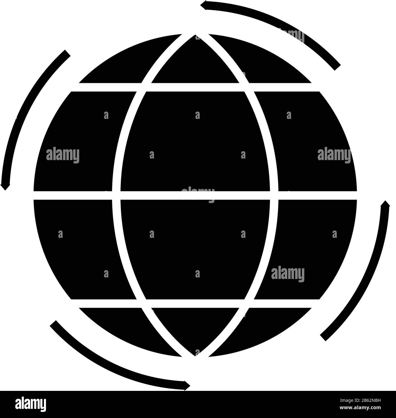 World trade black icon, concept illustration, vector flat symbol, glyph ...