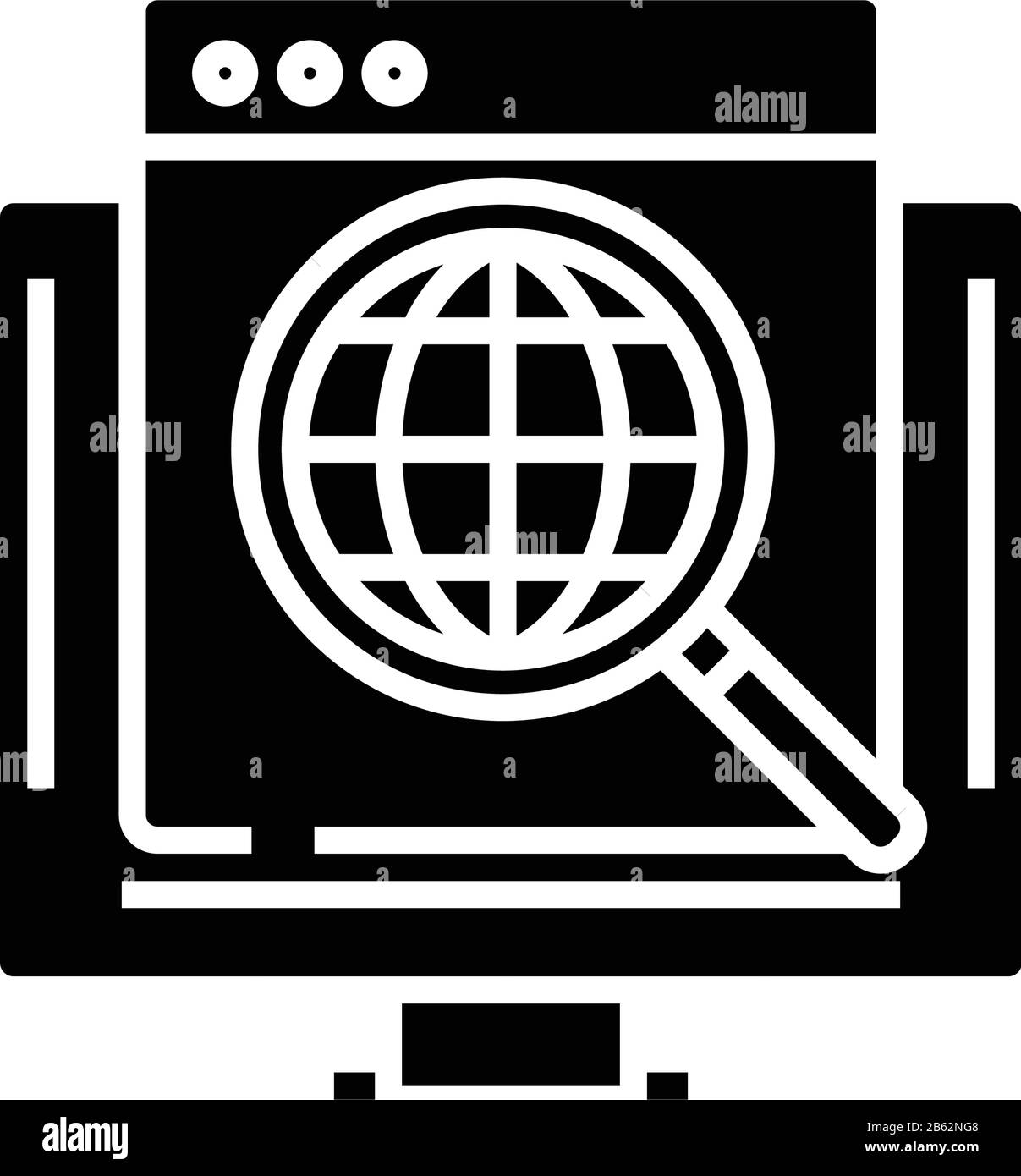 World search line icon, concept sign, outline vector illustration ...