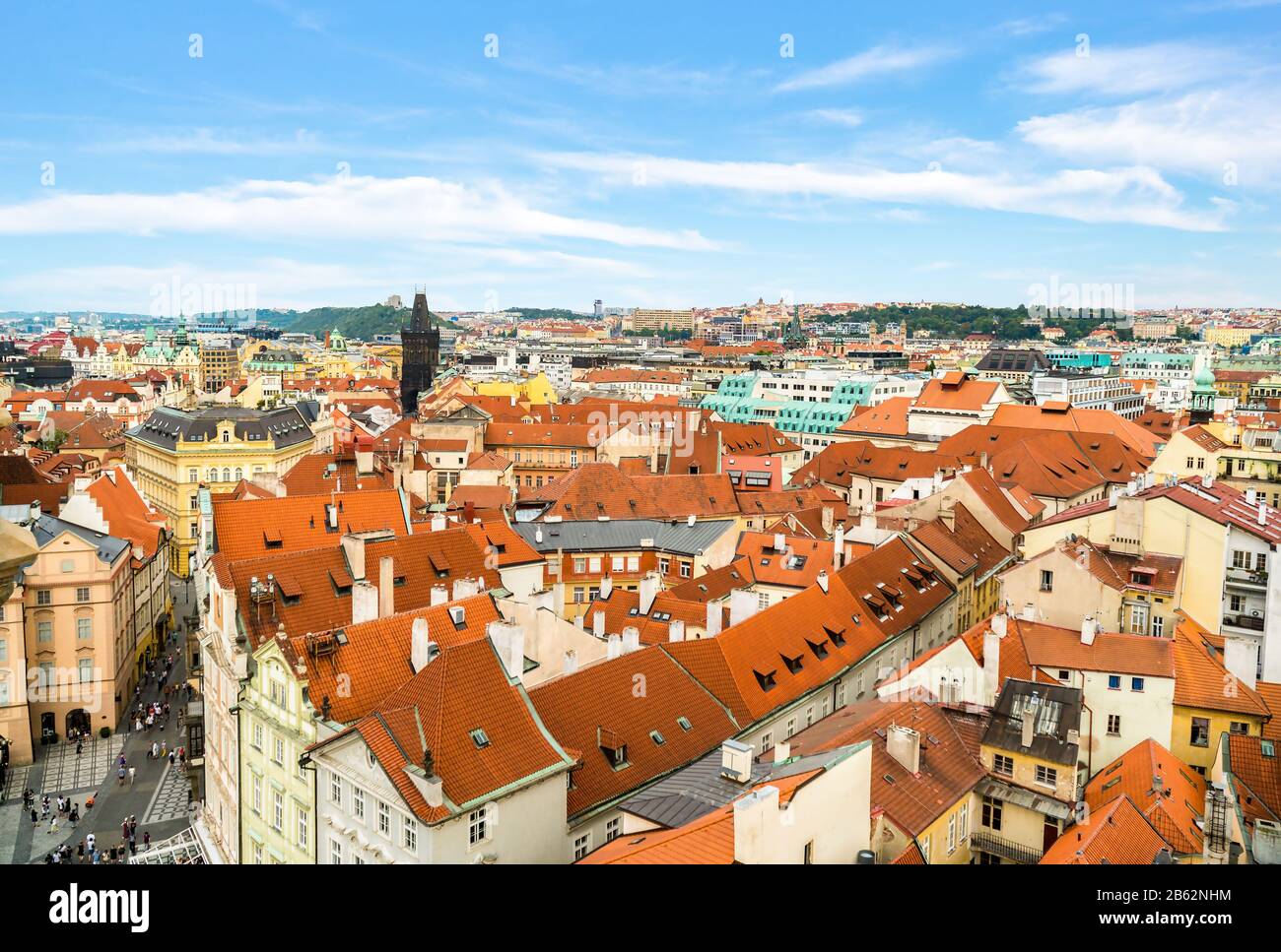 Wide view of the european city roofs hi-res stock photography and ...