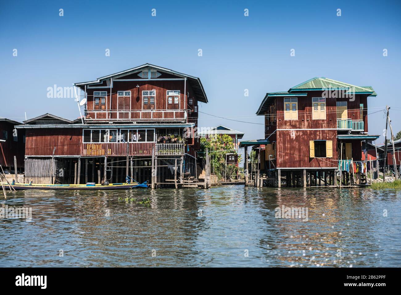 Rural village in the Inle lake, Myanmar, Asia Stock Photo - Alamy