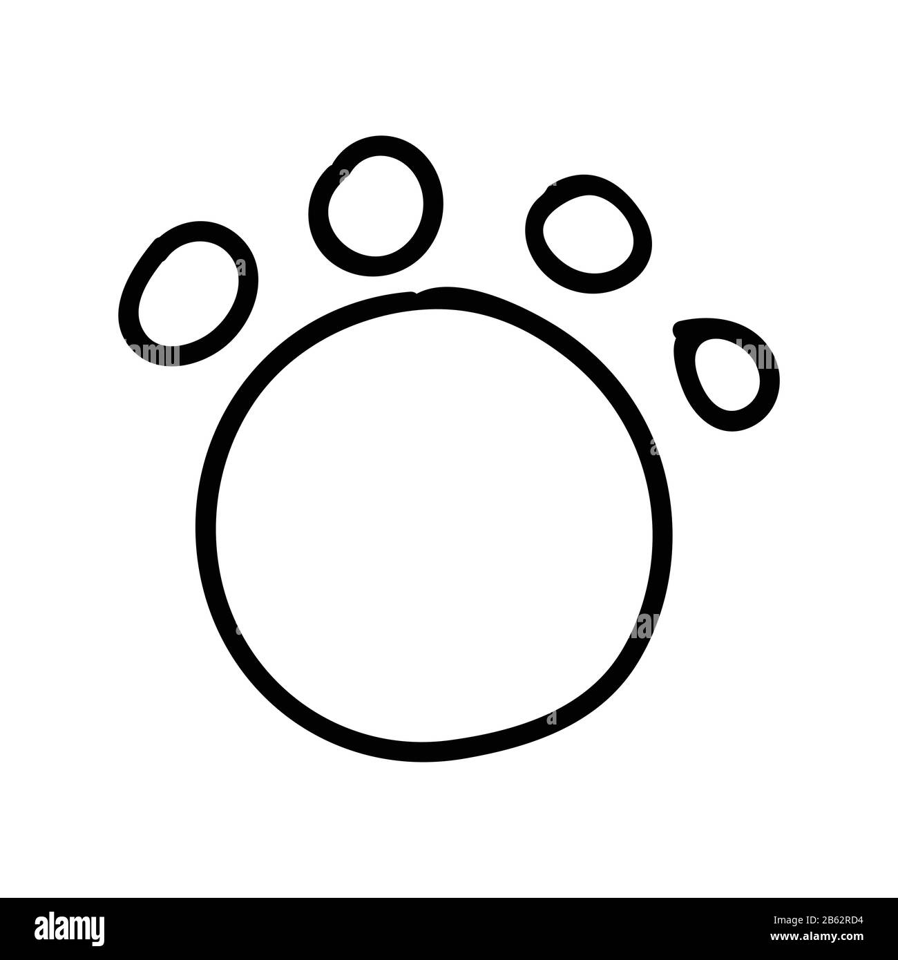 Cartoon Dog Paw Print Trail Paw Print Trail Vector Art, Icons, And