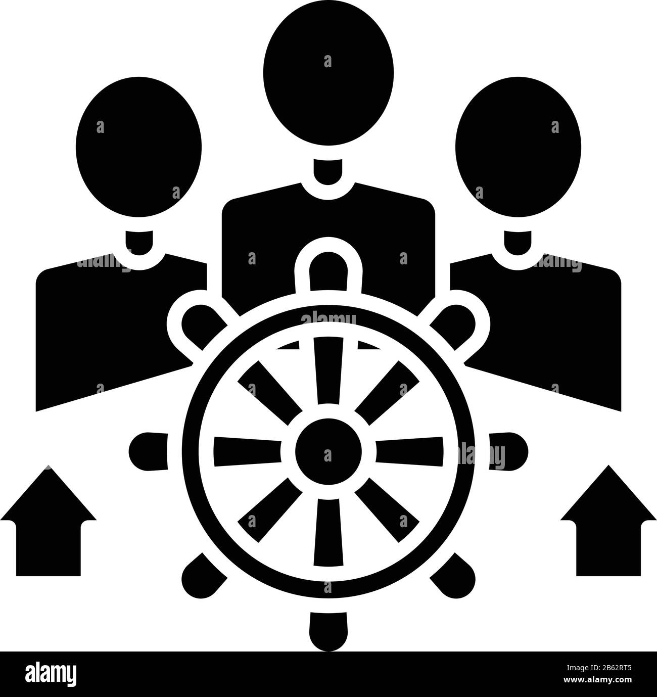 Team rule black icon, concept illustration, vector flat symbol, glyph ...