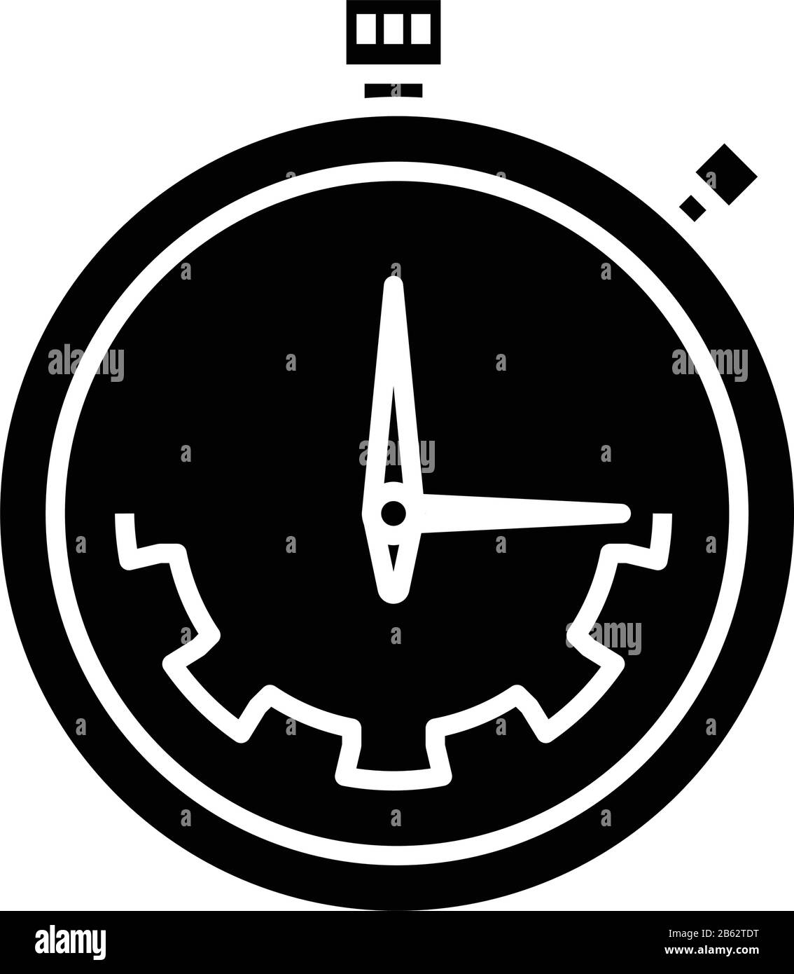 Time planning black icon, concept illustration, vector flat symbol ...