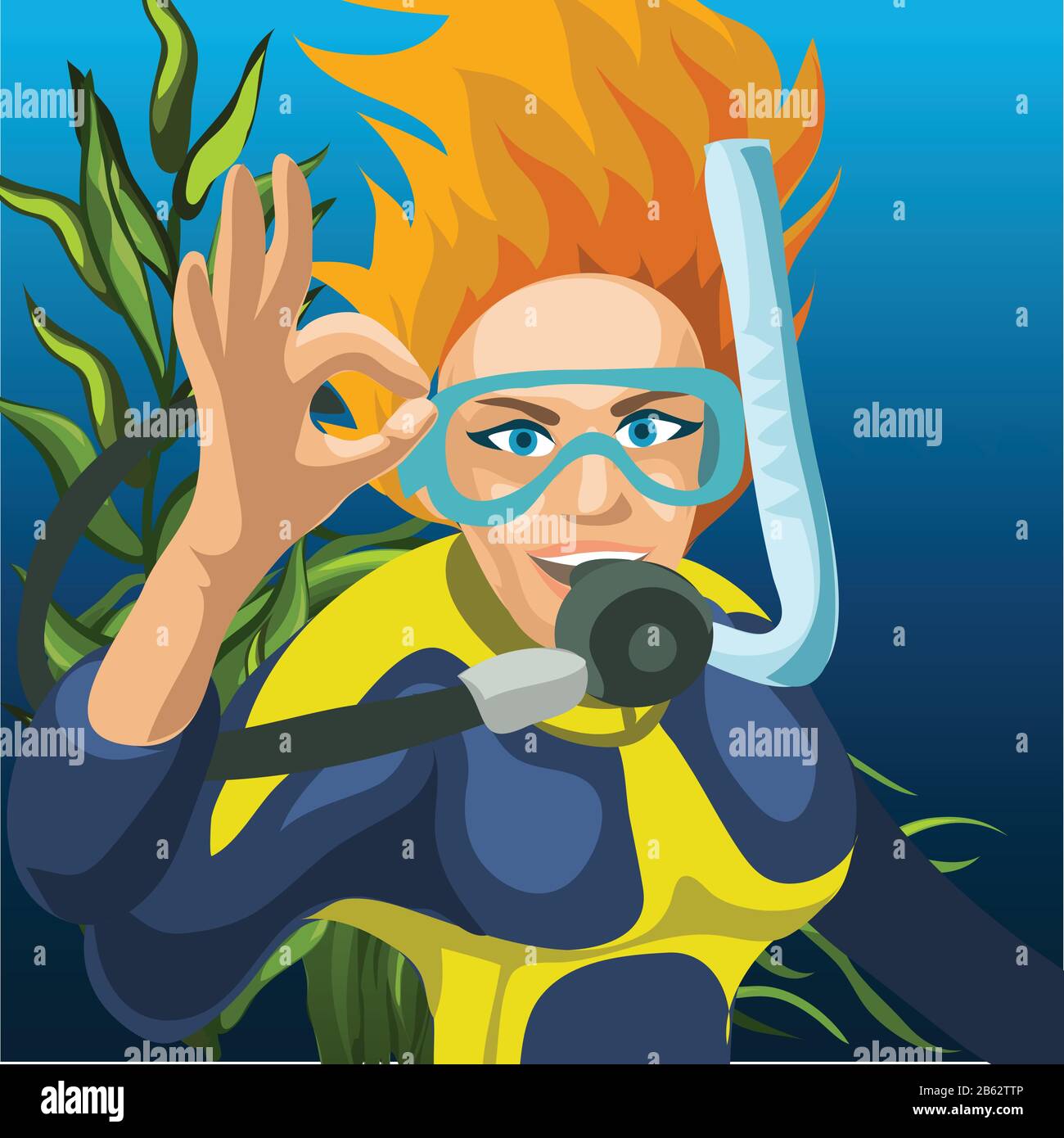 Woman diver competition Stock Vector Images - Alamy
