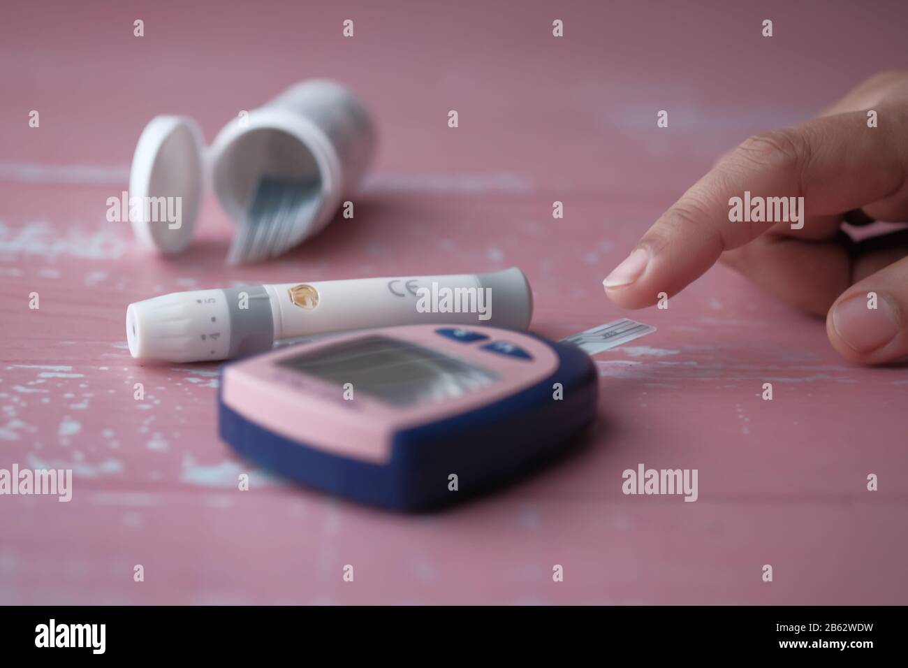 Diabetic patient blood test hi-res stock photography and images - Alamy