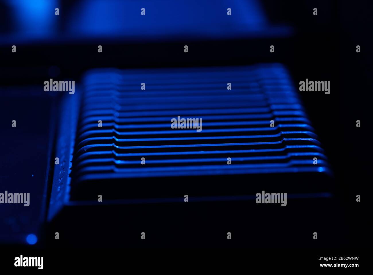 Old slide projector with slide frame photographed in the studio with ...