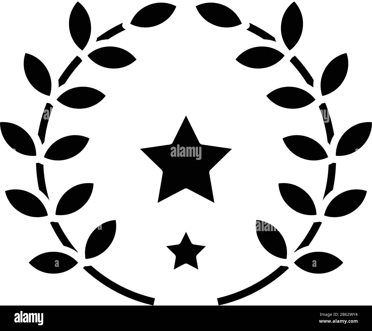 Winner sign black icon, concept illustration, vector flat symbol, glyph ...