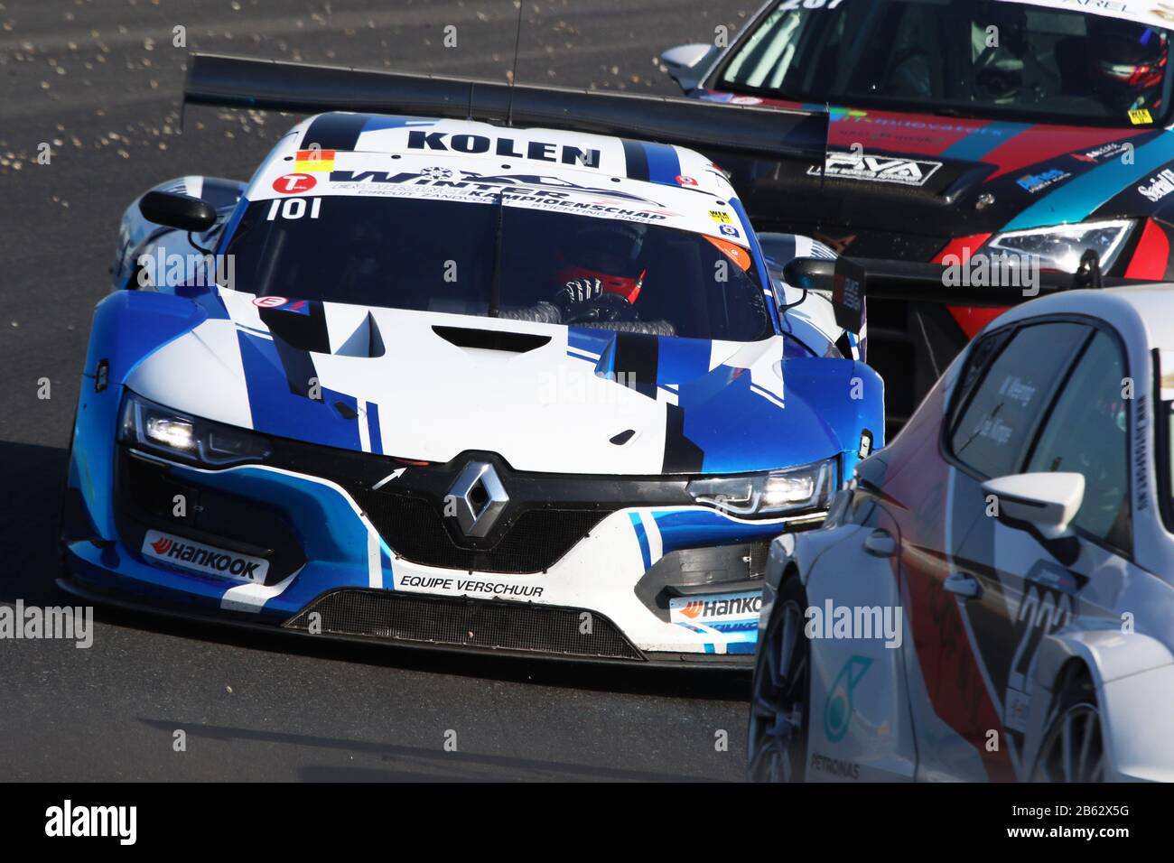 Renault RS01 in blue livery colors in action during the final of the ...