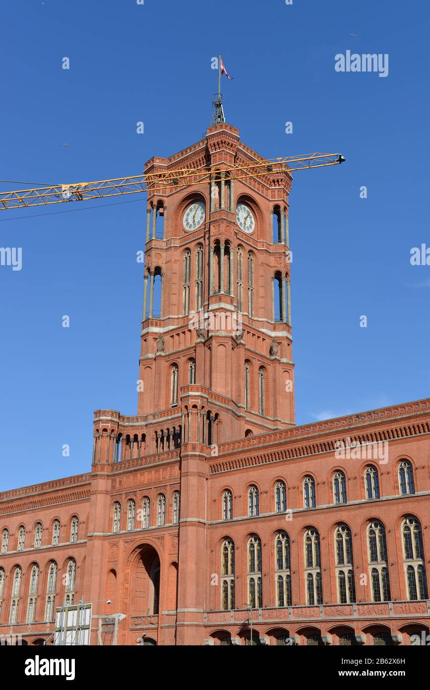 Rotes Rathaus, Rathausstrasse, Mitte, Berlin, Deutschland Stock Photo ...