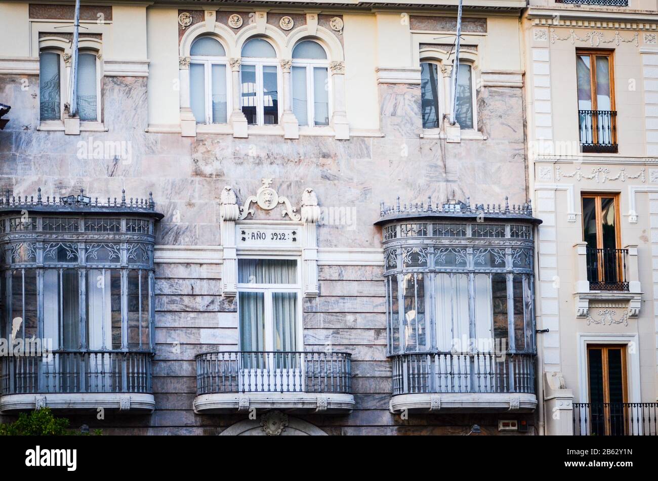 close up view of the historical streets of the spanish cities ...