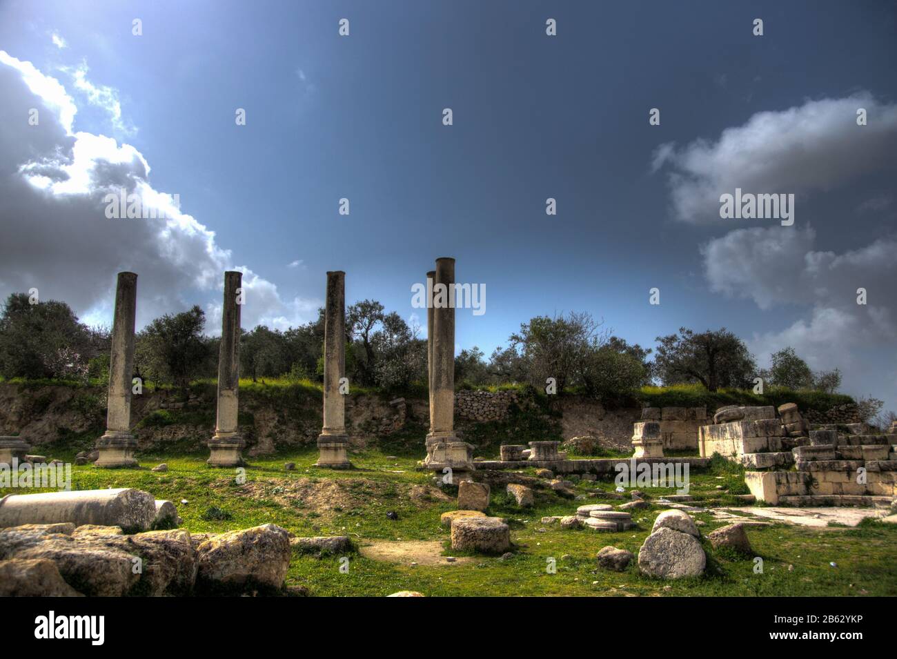 Sebastia ancient israel excavation on palestinian territory Stock Photo ...
