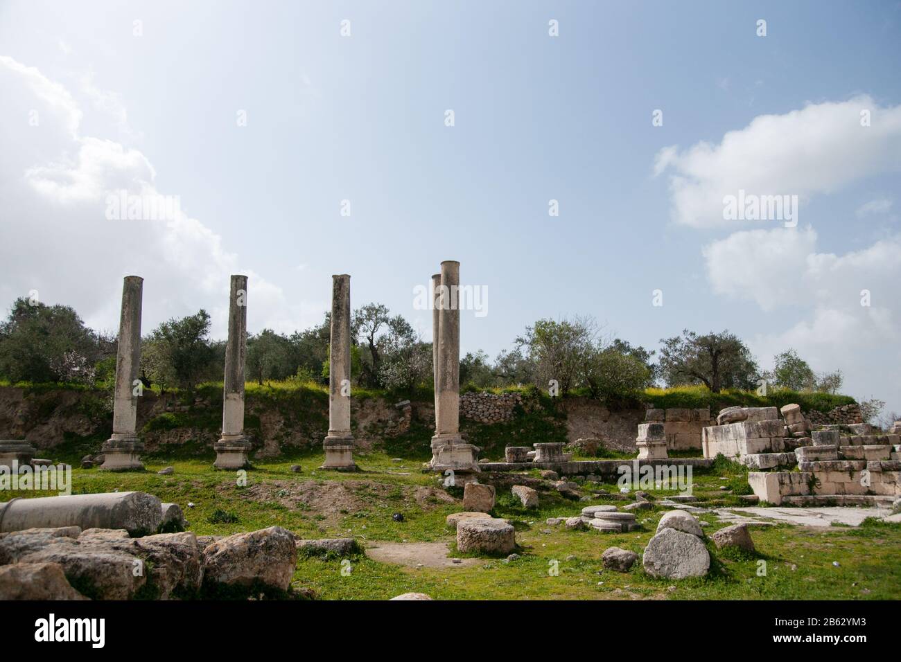 Sebastia ancient israel excavation on palestinian territory Stock Photo ...