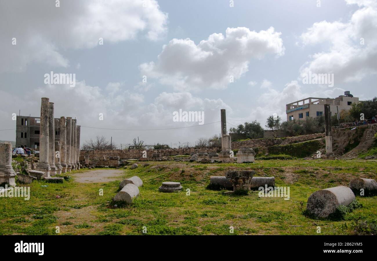 Sebastia ancient israel excavation on palestinian territory Stock Photo ...