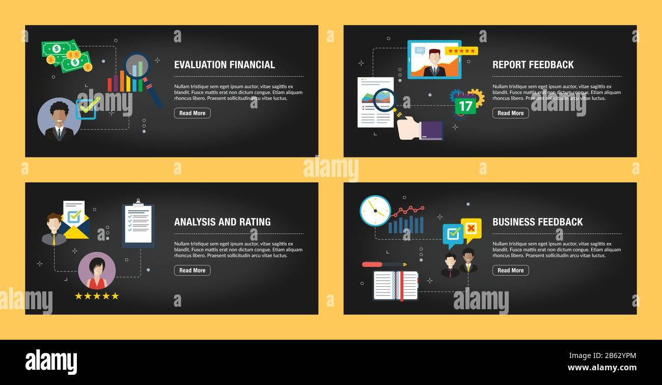 Set of internet banner design templates for web sites, internet ...