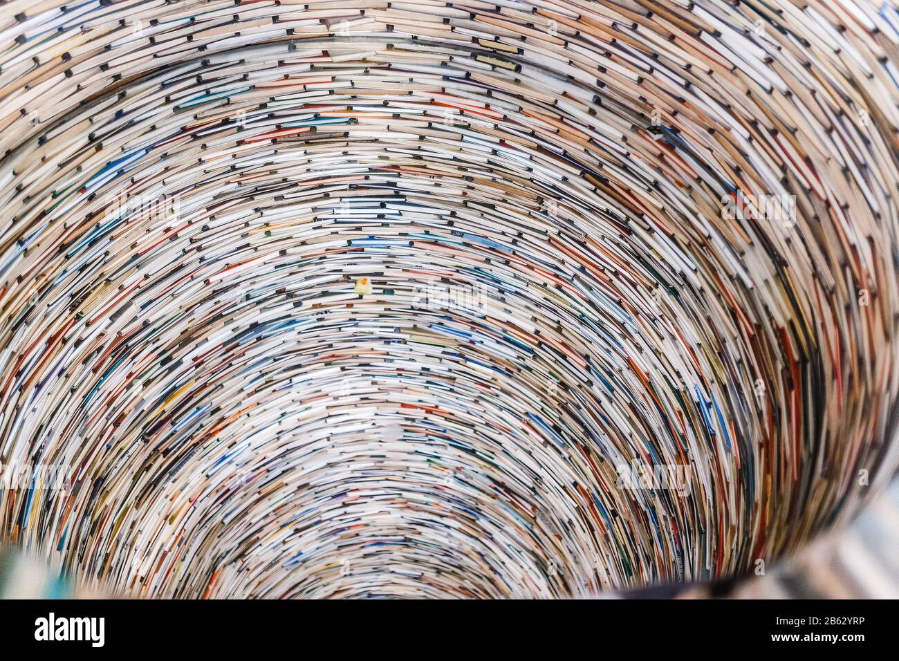 PRAGUE, CZECH REPUBLIC - 18 MARCH, 2017: a book tunnel tower or pillar ...