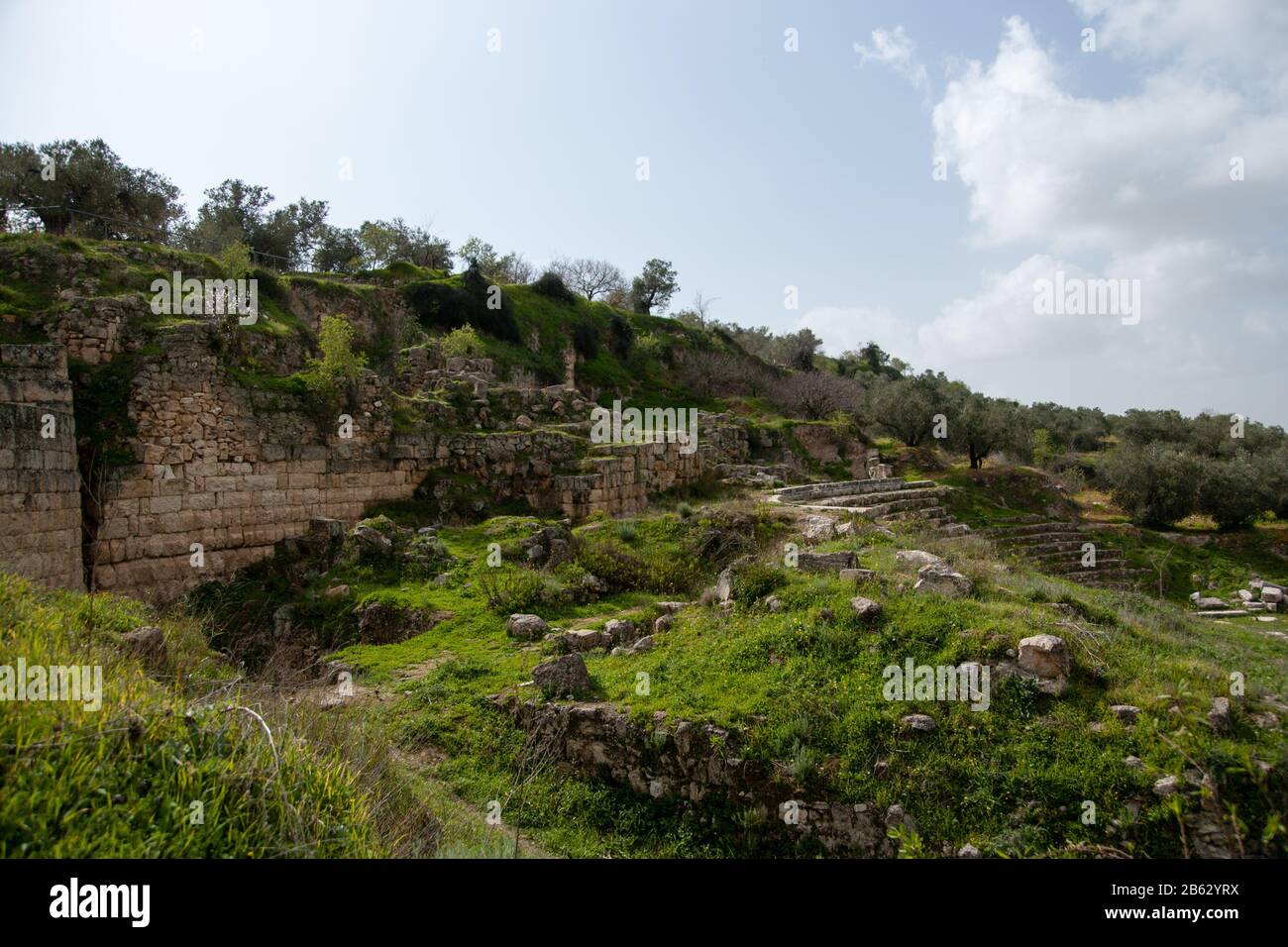 Sebastia ancient israel excavation on palestinian territory Stock Photo ...