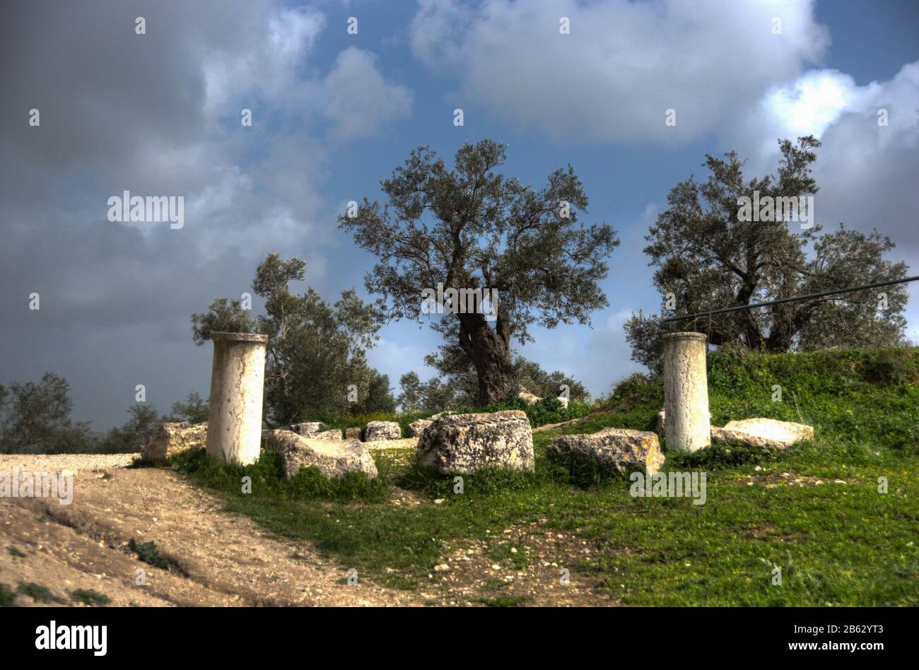 Sebastia ancient israel excavation on palestinian territory Stock Photo ...