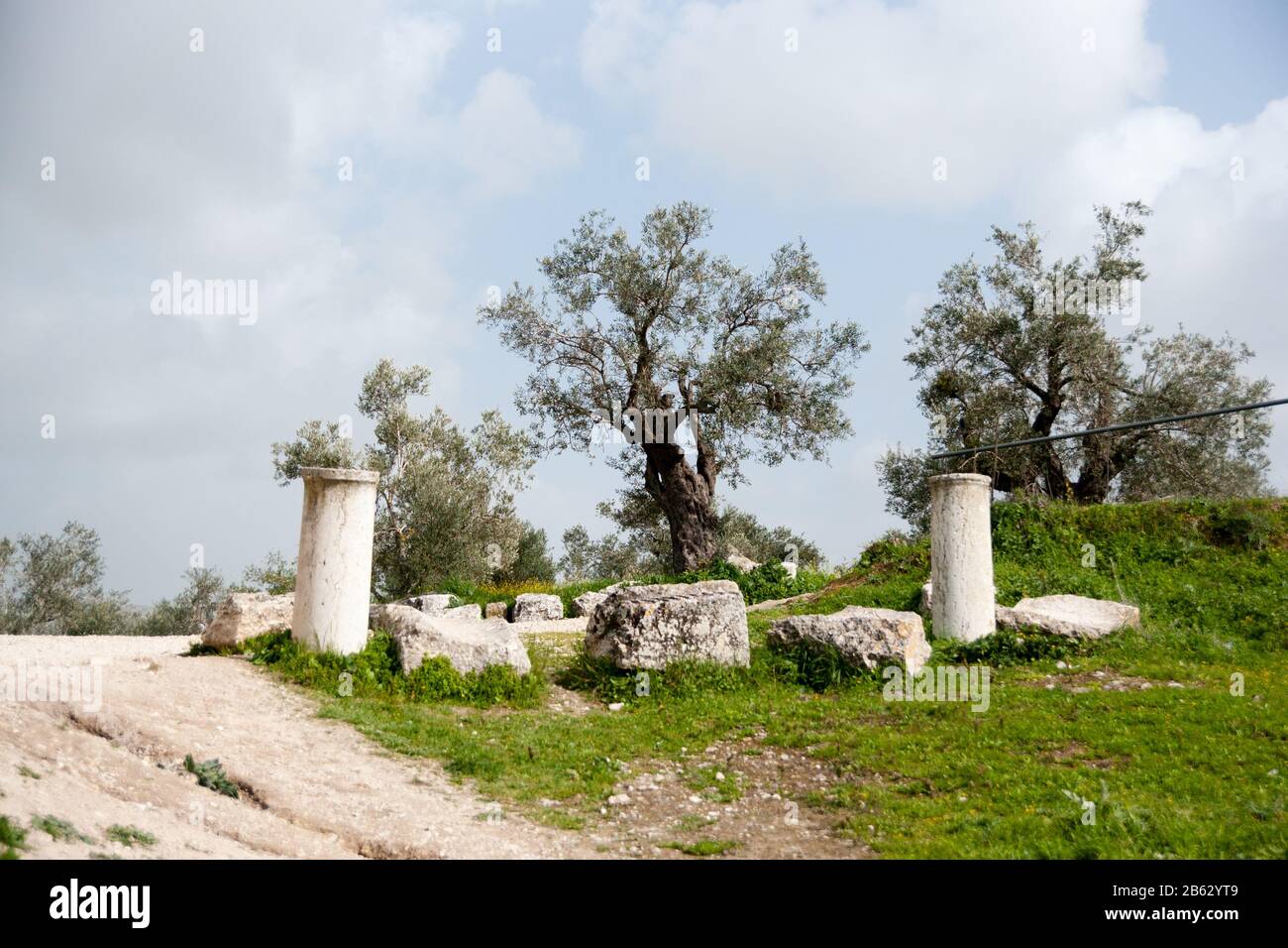 Sebastia ancient israel excavation on palestinian territory Stock Photo ...