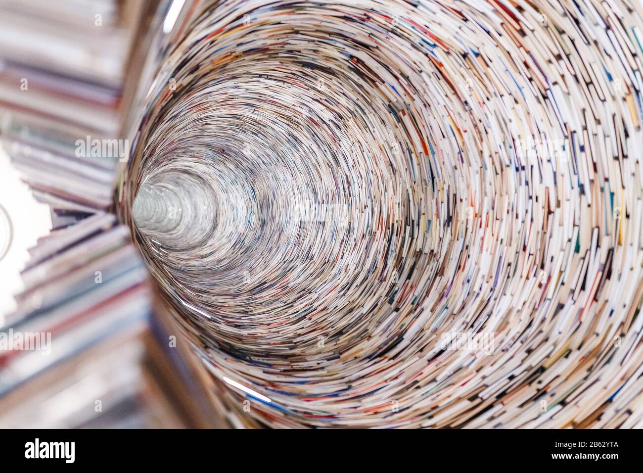 PRAGUE, CZECH REPUBLIC - 18 MARCH, 2017: a book tunnel tower or pillar ...