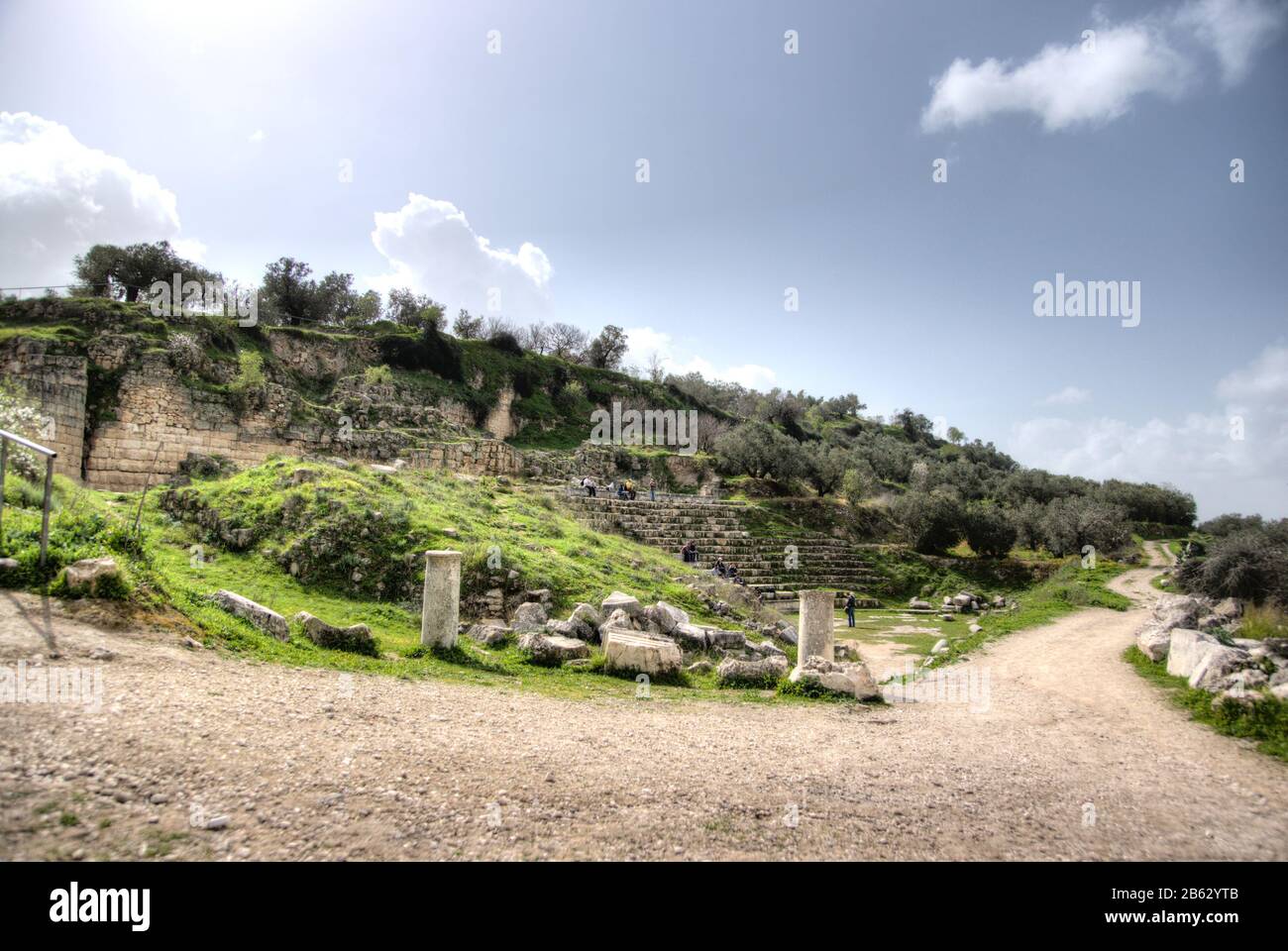 Sebastia ancient israel excavation on palestinian territory Stock Photo ...
