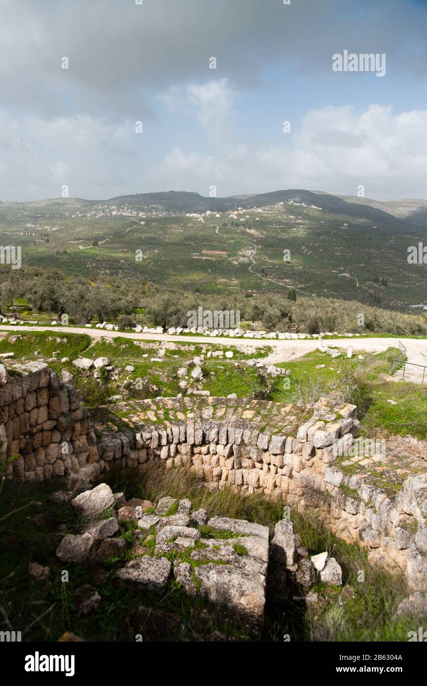 Sebastia ancient israel excavation on palestinian territory Stock Photo ...