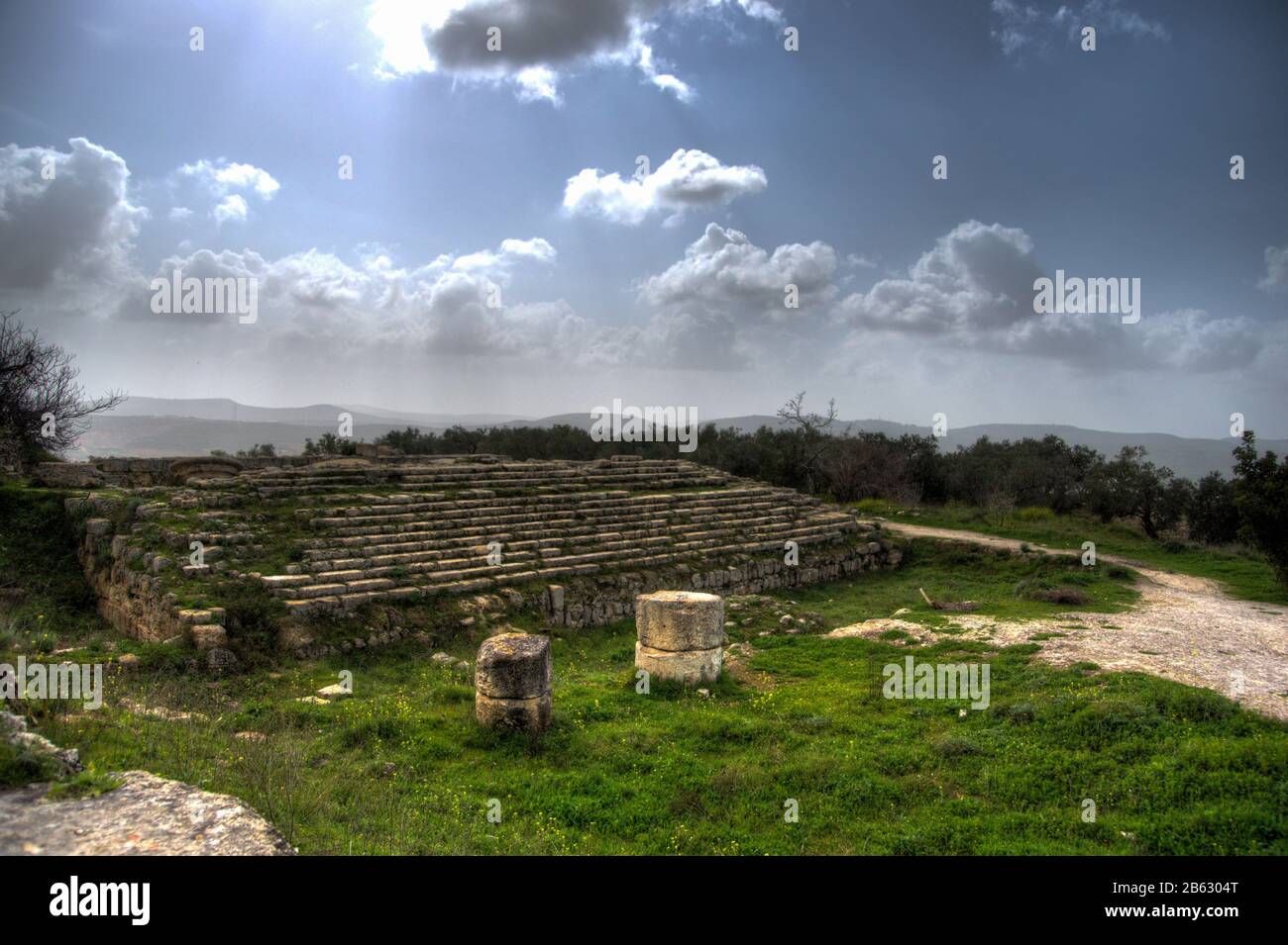 Sebastia ancient israel excavation on palestinian territory Stock Photo ...