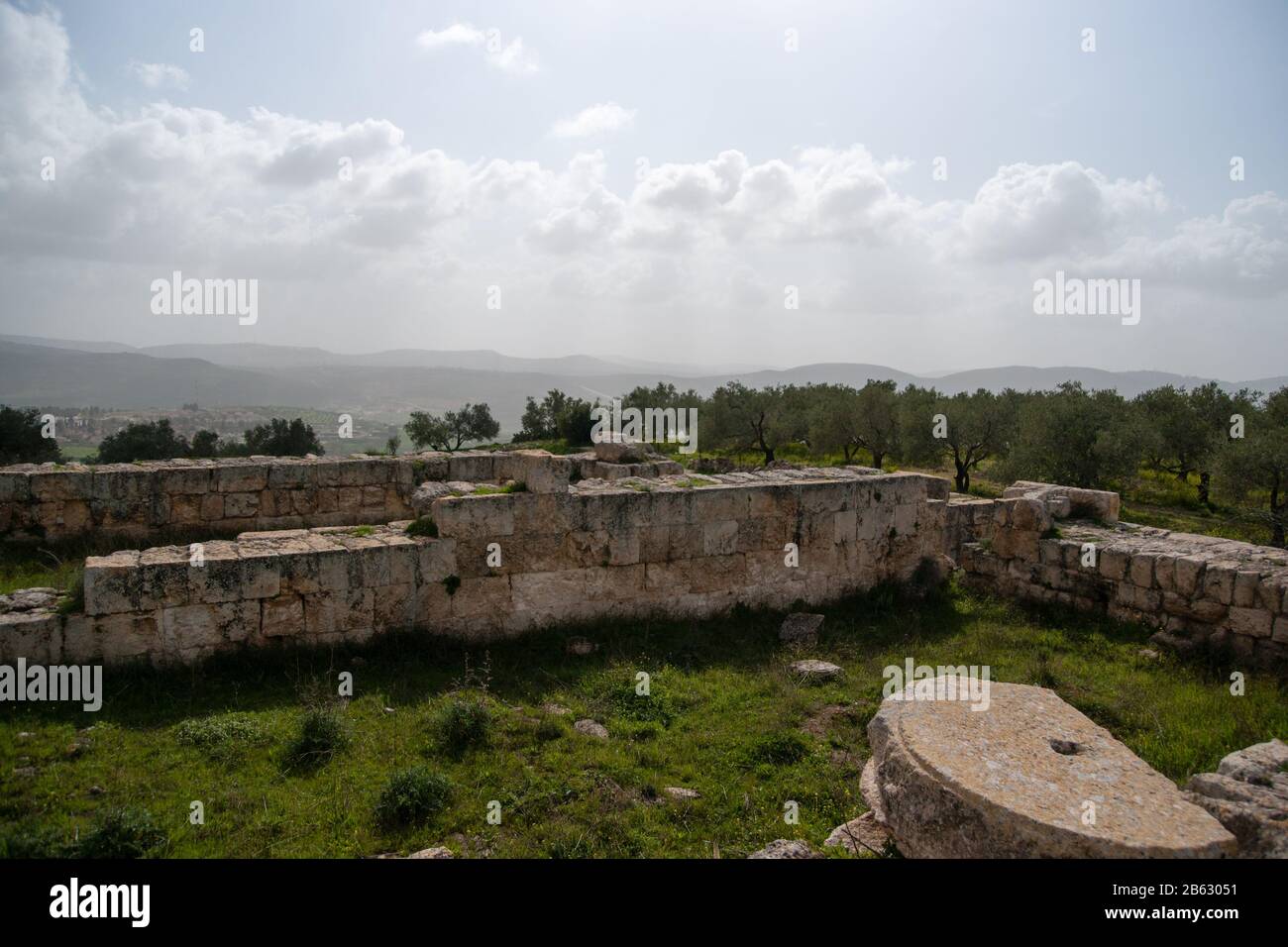 Sebastia ancient israel excavation on palestinian territory Stock Photo ...