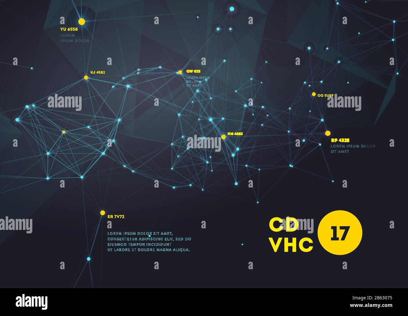 3D Abstract Mesh Background with Circles, Lines and triangular Shapes ...