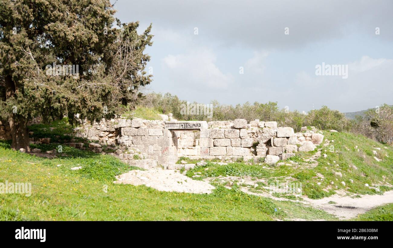 Sebastia ancient israel excavation on palestinian territory Stock Photo ...