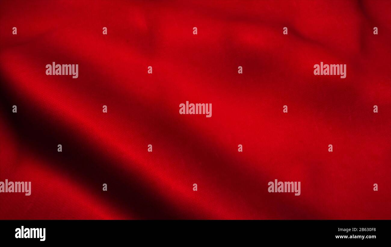 Red waving flag full screen. 3d rendering Stock Photo - Alamy
